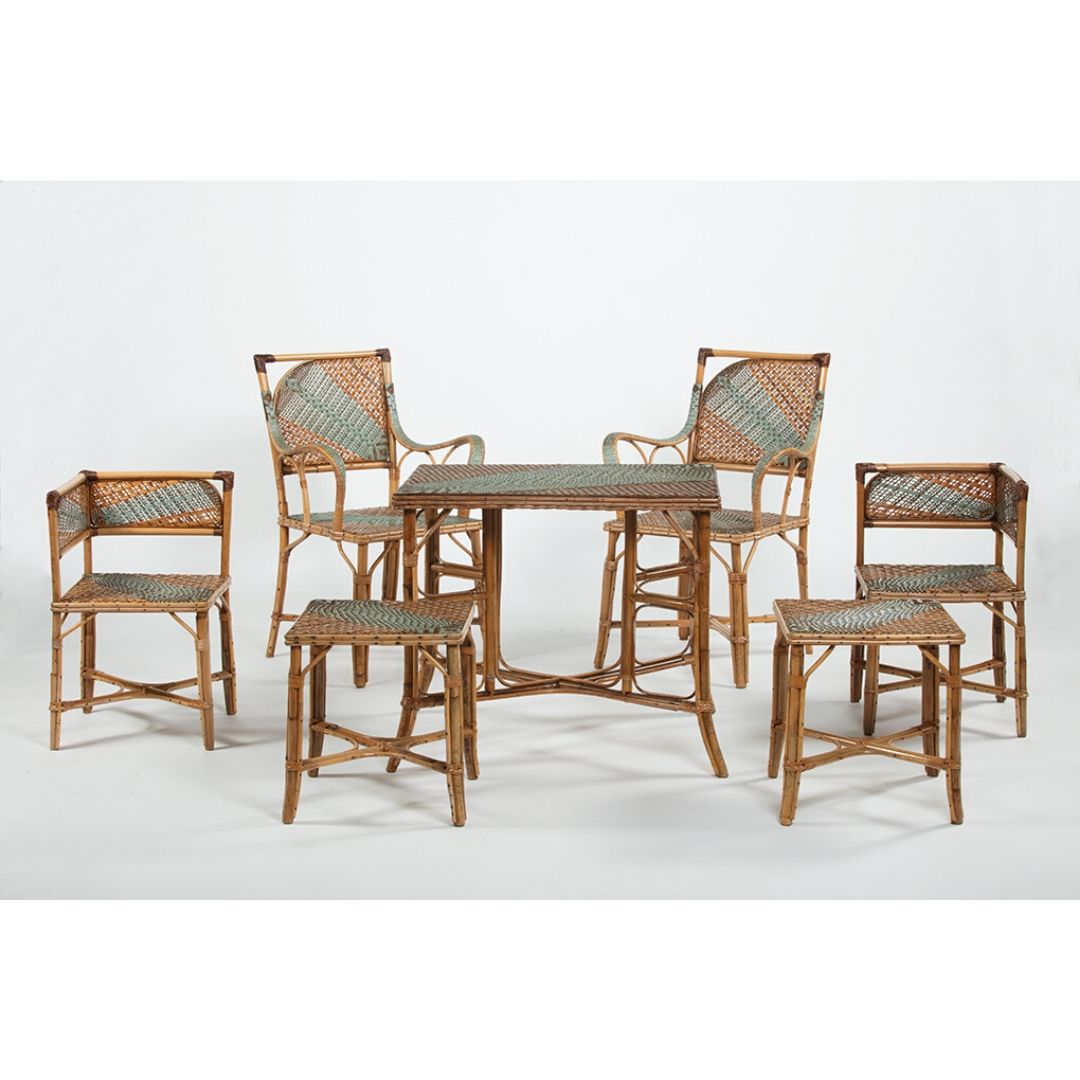 Rattan set with geometric patterns - Perret & Vibert, circa 1880 ...